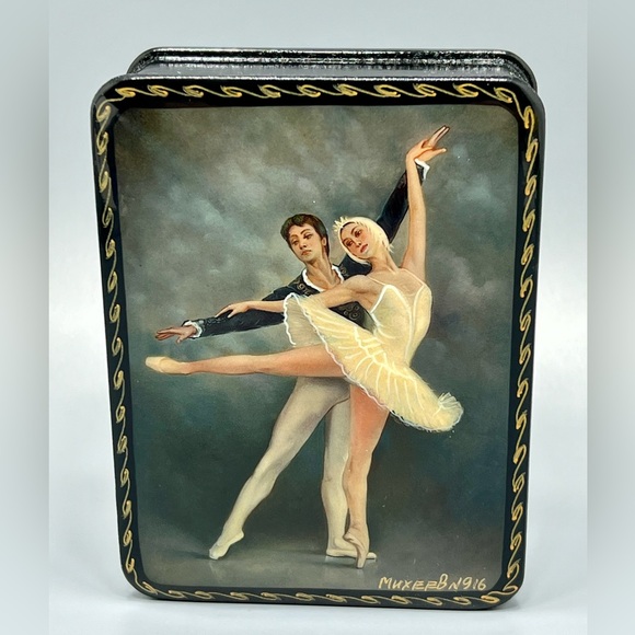 Other | Papier Mache Russian Style Box Decorated With Ballet Dancers ...
